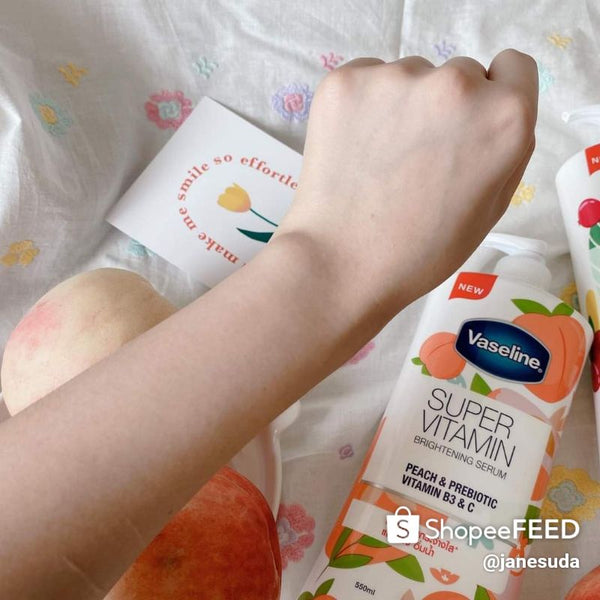 Vaseline Supervitamin Peach & Prebiotic Vitamin B3 & C brightening SER
